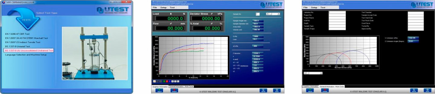 Soil Triaxial Test Softwares - Triaxial Test Systems - Utest Material ...