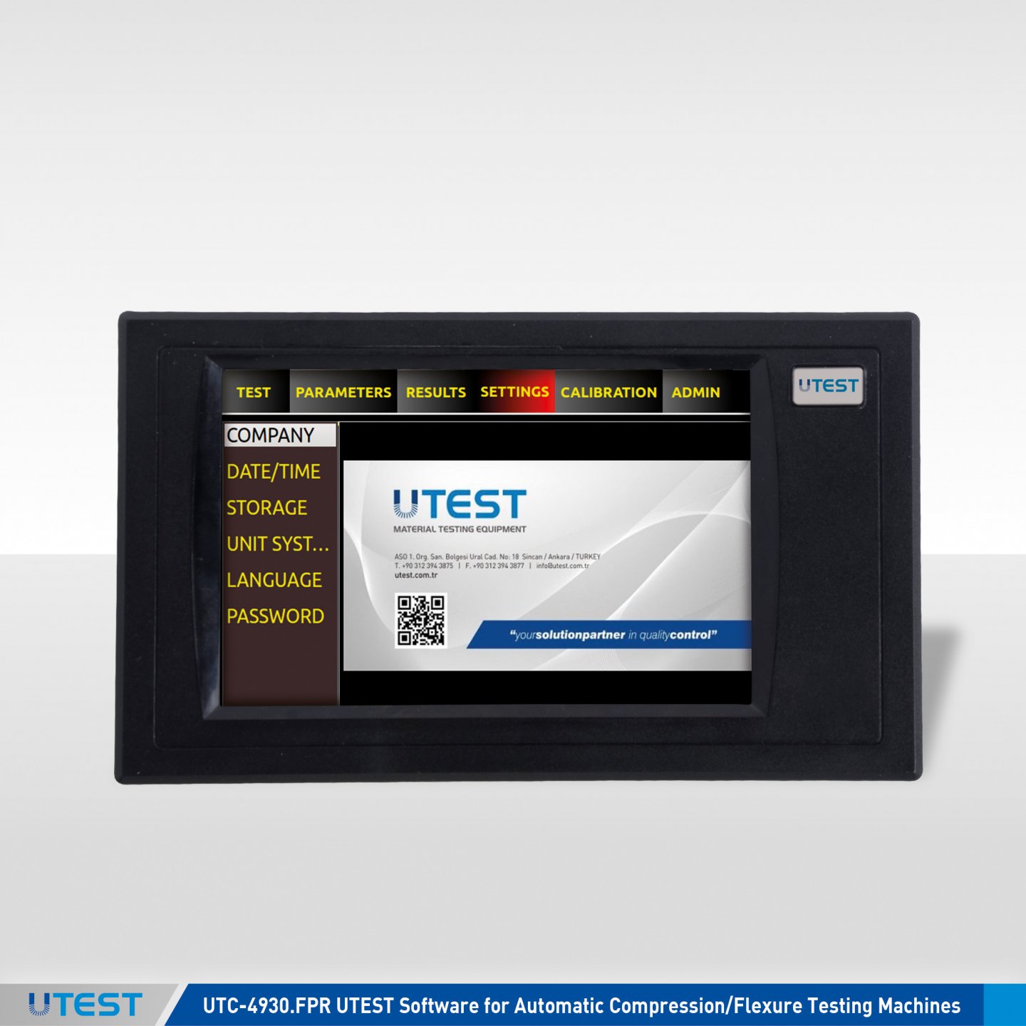 UTEST Software for Automatic Compression/Flexure Testing Machines ...